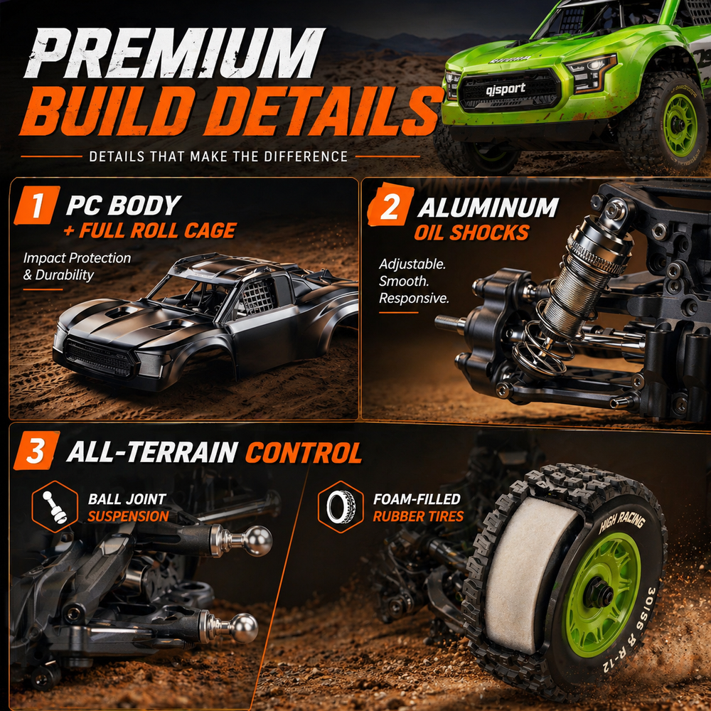 UDIRC UD1203PRO 1/12 4WD RC Short Course Truck – 80KM/H Brushless Off ...